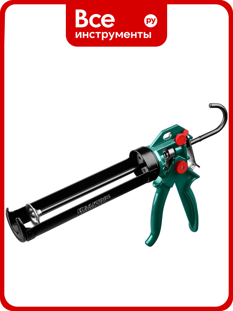 Скелетный пистолет для герметика KRAFTOOL 4-in-1, 310 мл 06675, из стали