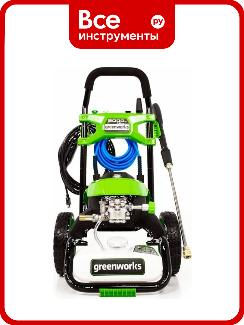Электрическая мойка высокого давления GreenWorks 1800 Вт, 140 бар 5105507 эффективной работы
