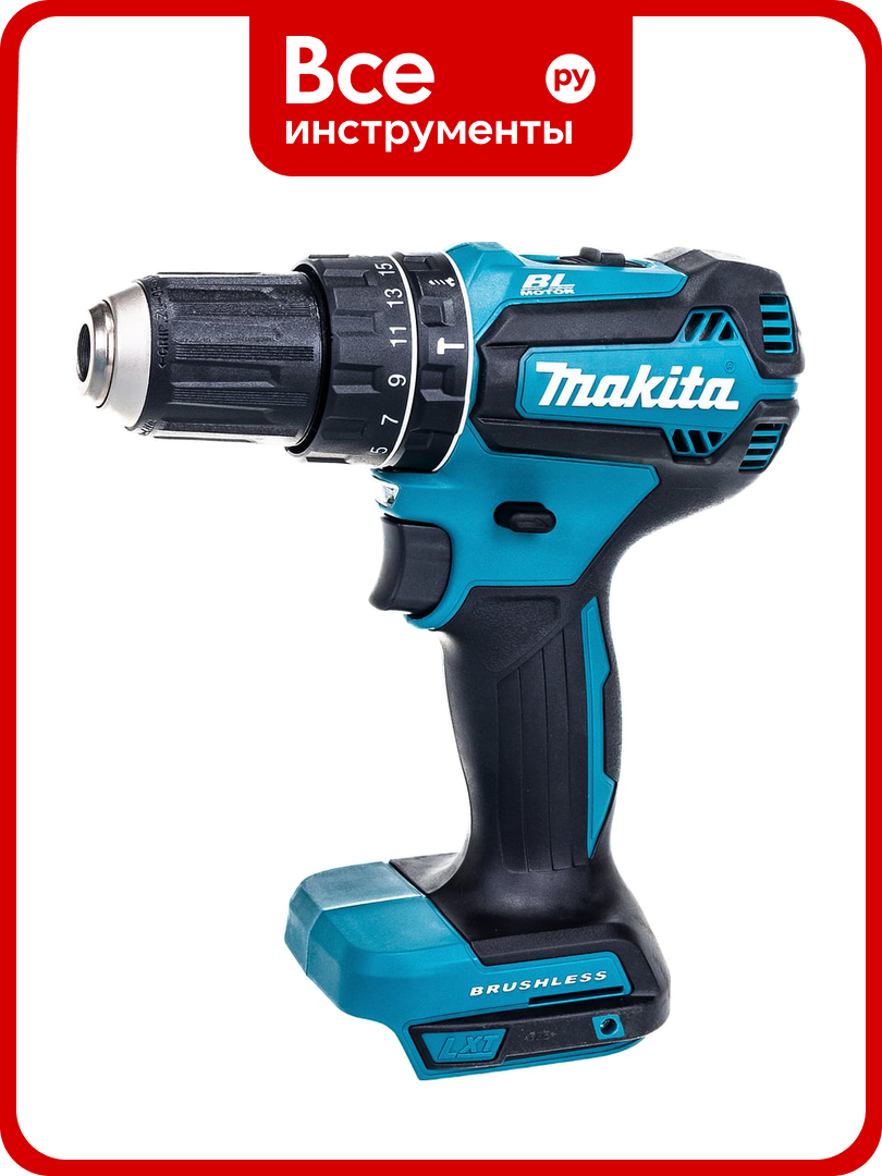 Аккумуляторный инструмент Makita, реверс и блокировка шпинделя, для сверления в бетоне, металле и дереве