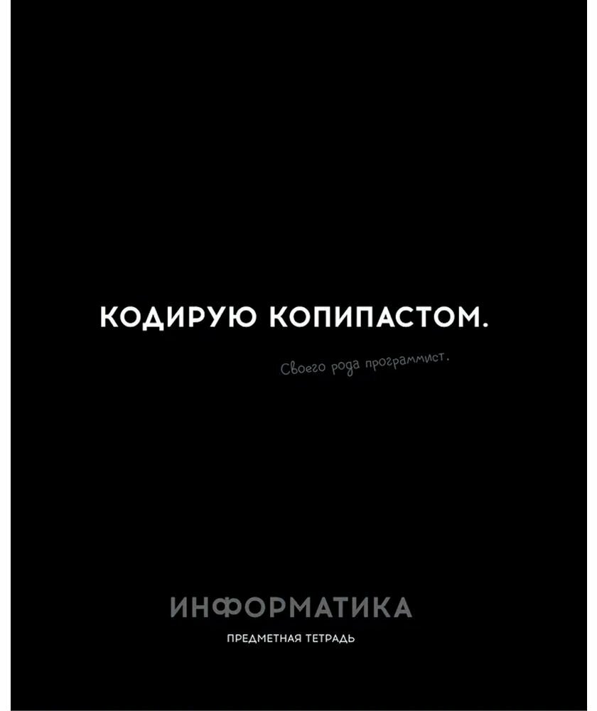 Школьная предметная тетрадь "информатика. Остроумие И отвага" в клетку со справочным материалом, тетрадь для записей в мягкой обложке из мелованного картона, канцелярия для школы, 48 листов