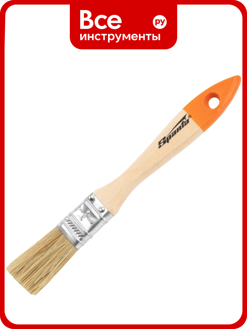 Плоская кисть Slimline 3/4 SPARTA натуральная щетина, деревянная ручка