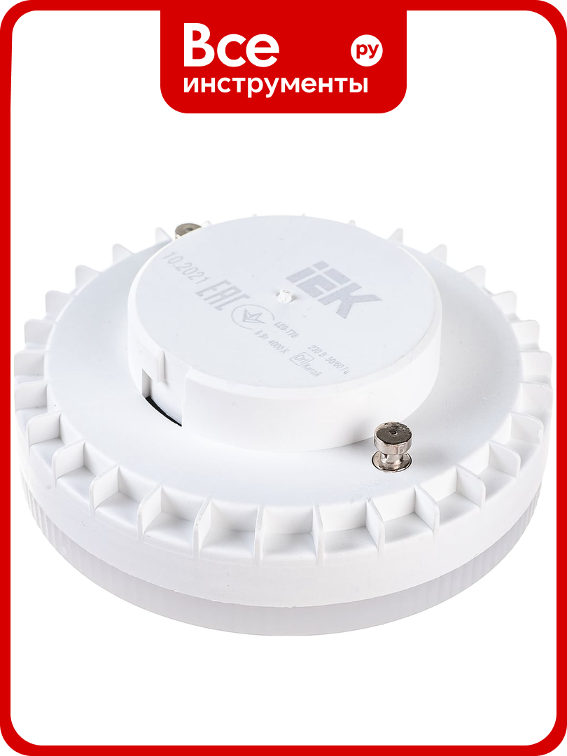 Лампа IEK LED T75 таблетка 6 Вт 230 В 4000К GX53 LLE-T80-6-230-40-GX53