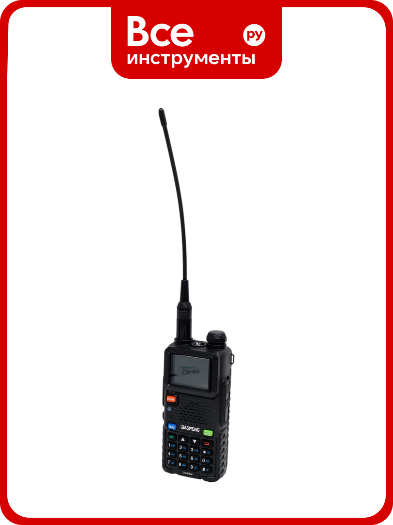 Портативная радиостанция Baofeng TypeC 2500 мАч, 136-174/400-520 МГц, 999 каналов, 8 Вт UV-5RM 00030262