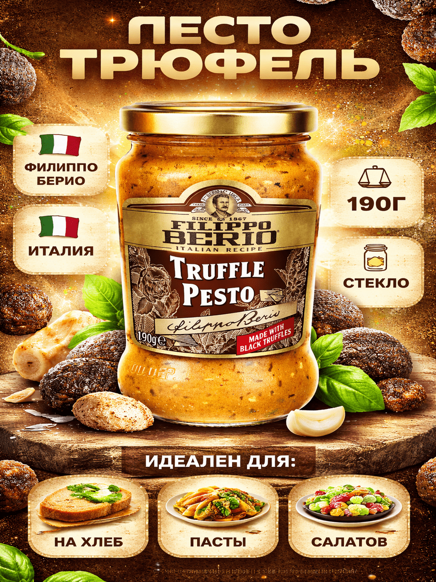 Соус Filippo Berio Песто трюфель, 190г