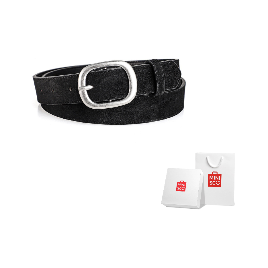 Miniso ПУ (полиуретан) Искусственная кожа Сплав Кожаные ремни Унисекс 2,8 см 105