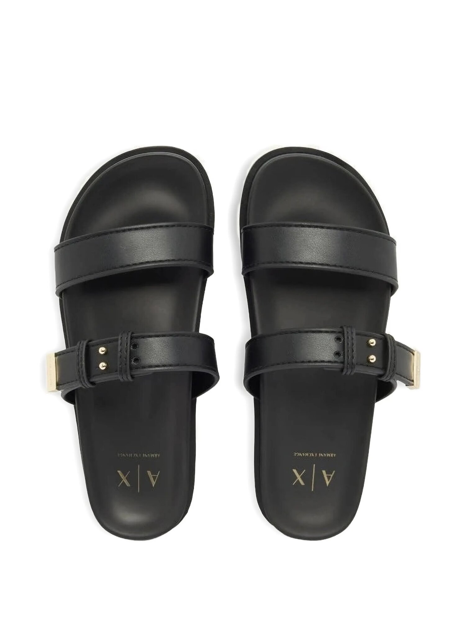 Сандалии Armani Exchange Two-strap buckled sandals, размер 38 — фото 1