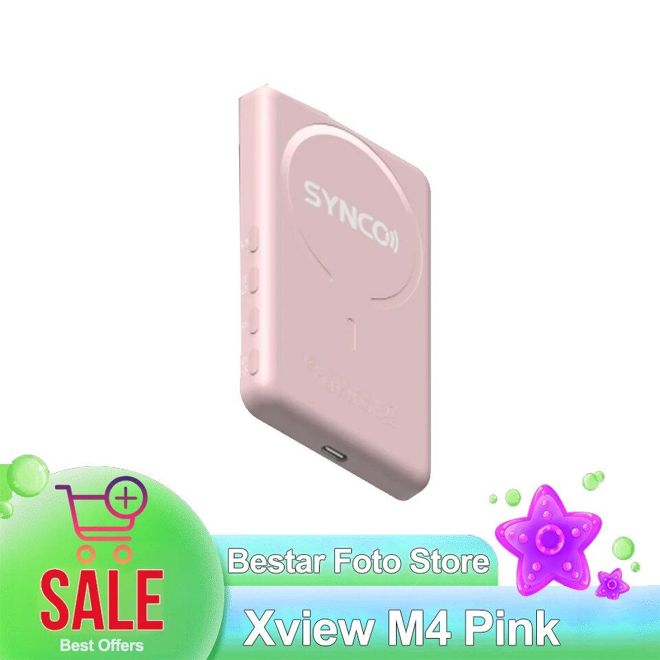 SYNCO XView M4 Магнитный монитор для смартфона Розовый, pink