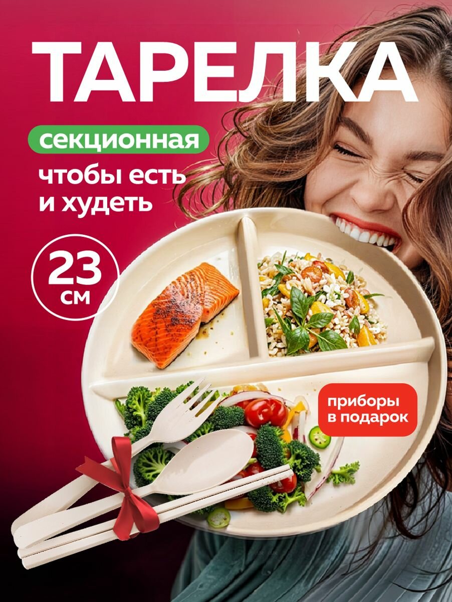 Тарелка для похудения секционная для ПП питания секционная тарелка тарелка для ПП порционная тарелка