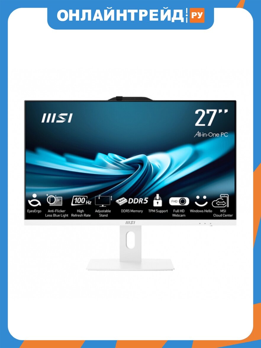 Моноблок Msi Pro AP272P 14M-684XRU 27", IPS, i7-14700(2.1GHz),32Gb, SSD 1Tb, UHDG 770, noOS (9S6-AF8322-819)