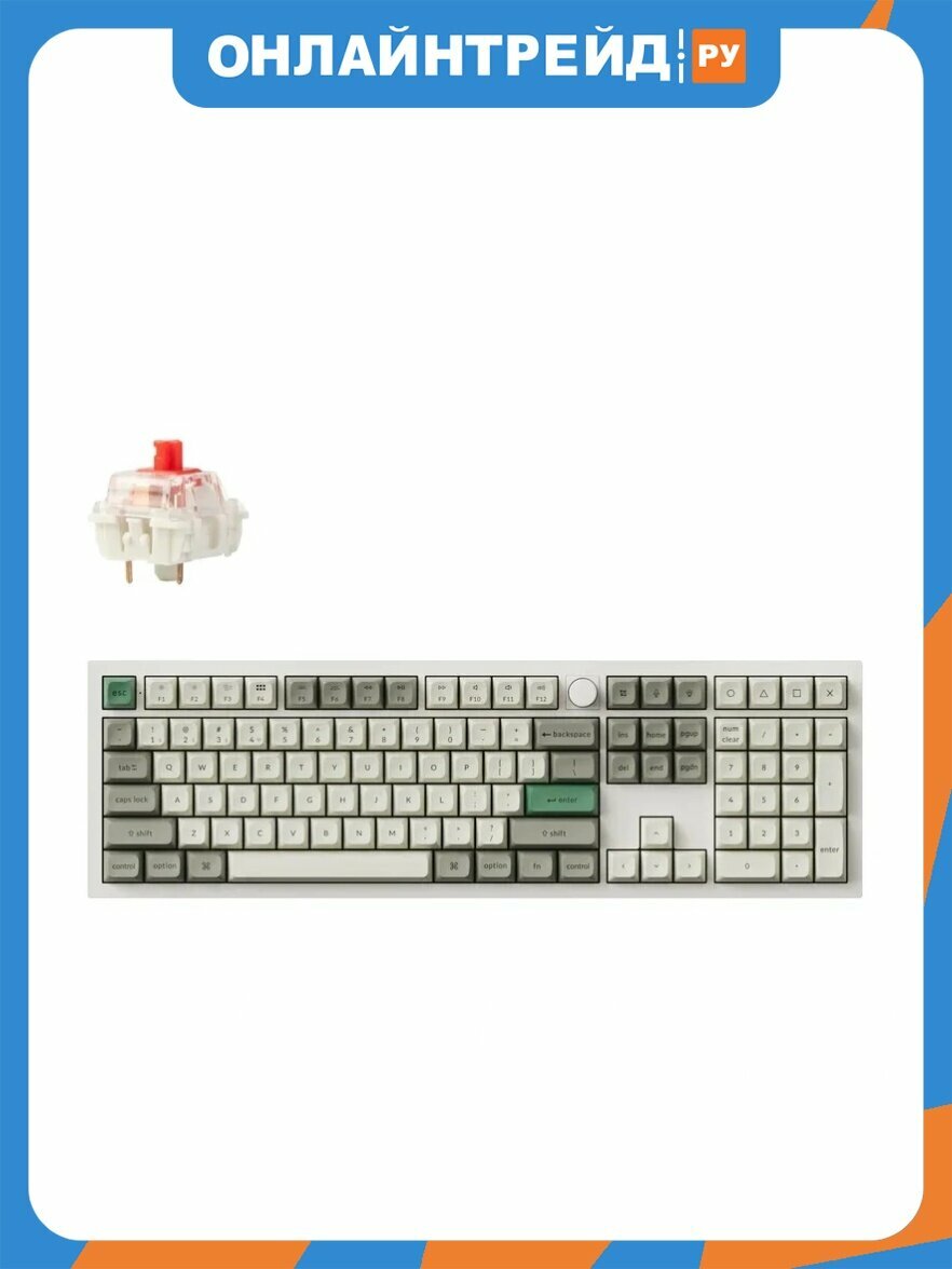 Клавиатура Keychron Q6 Max, Red Switches, беспроводная, Shell White (Q6M-P1P-RU)