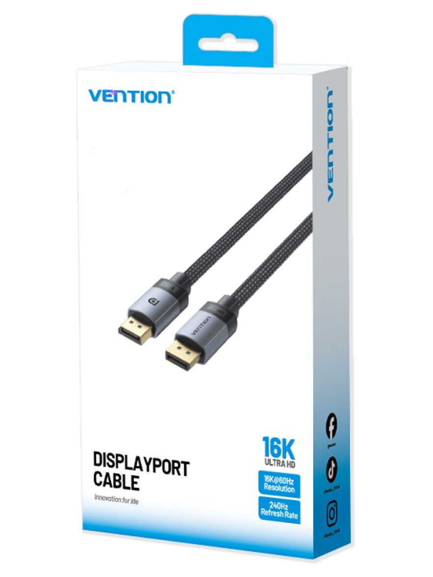 Кабель Vention DisplayPort v2.1 20M/20M - 3м — фото 1