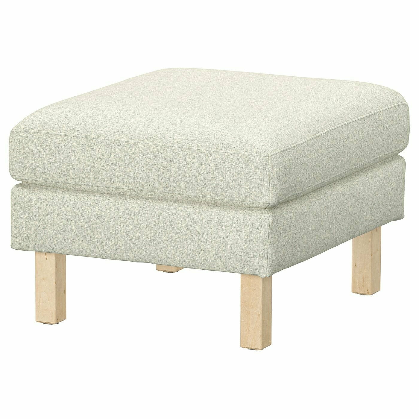 Пуф IKEA SALTSJÖBADEN, текстиль, лакированное дерево, бежевый