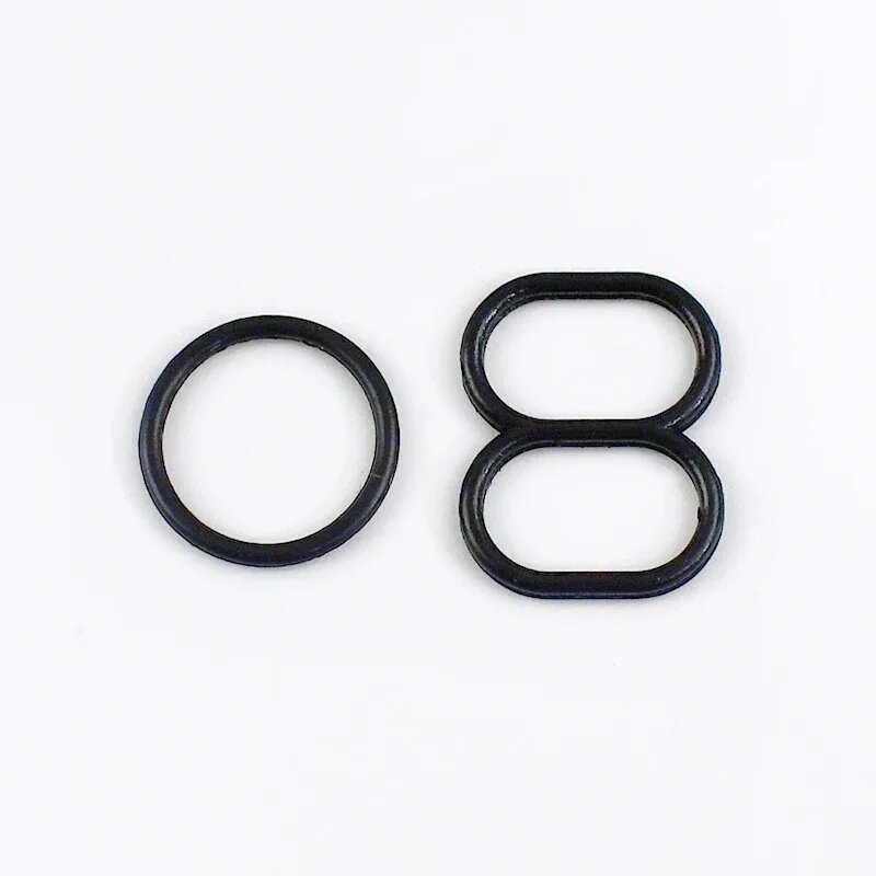 Металлические пряжки Meetee 6-15 мм 50 комплектов Черный, 8mm-50Sets, 2-Black