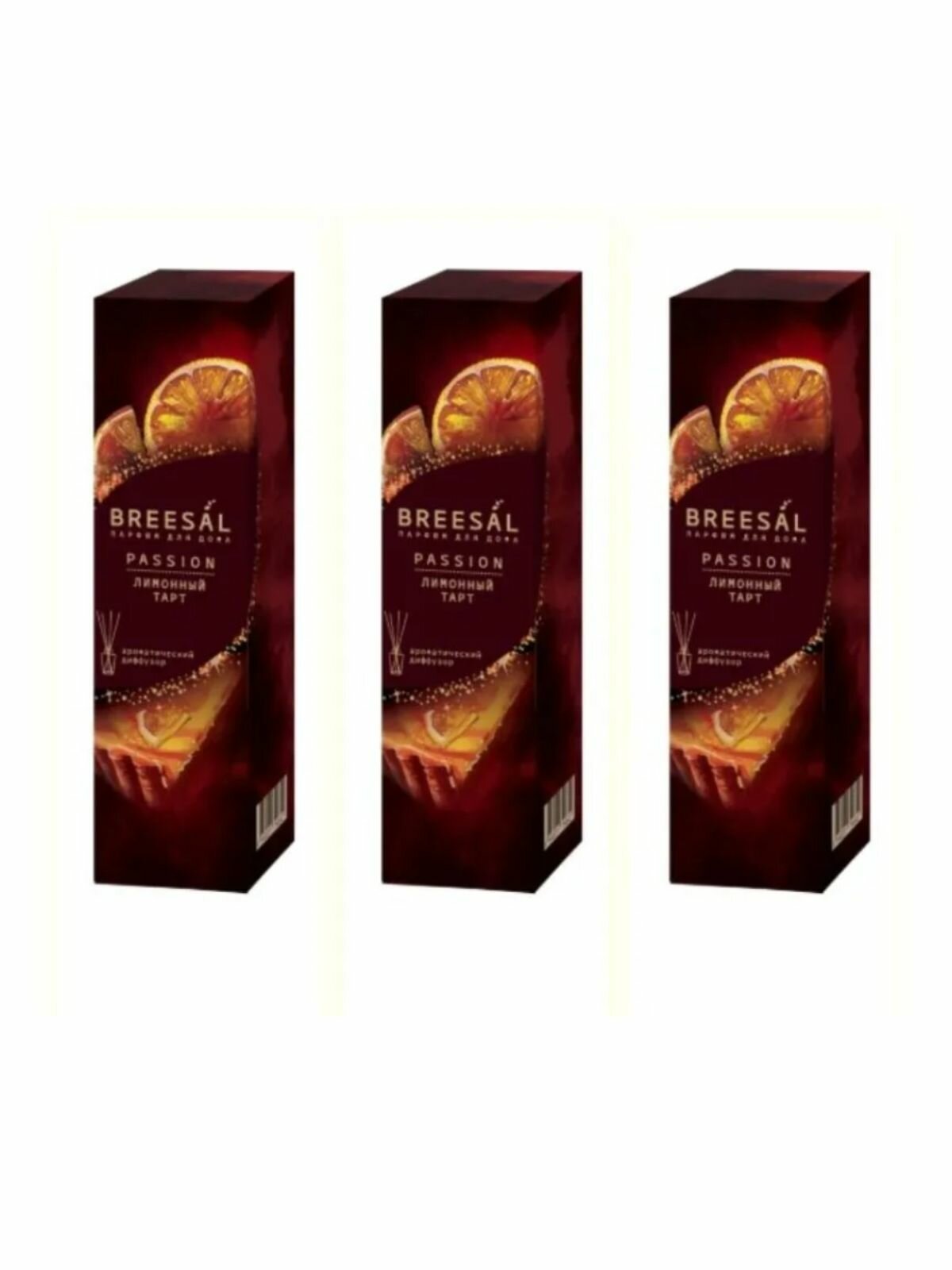 Breesal Ароматический диффузор Passion Лимонный тарт, 70 мл, 3 шт