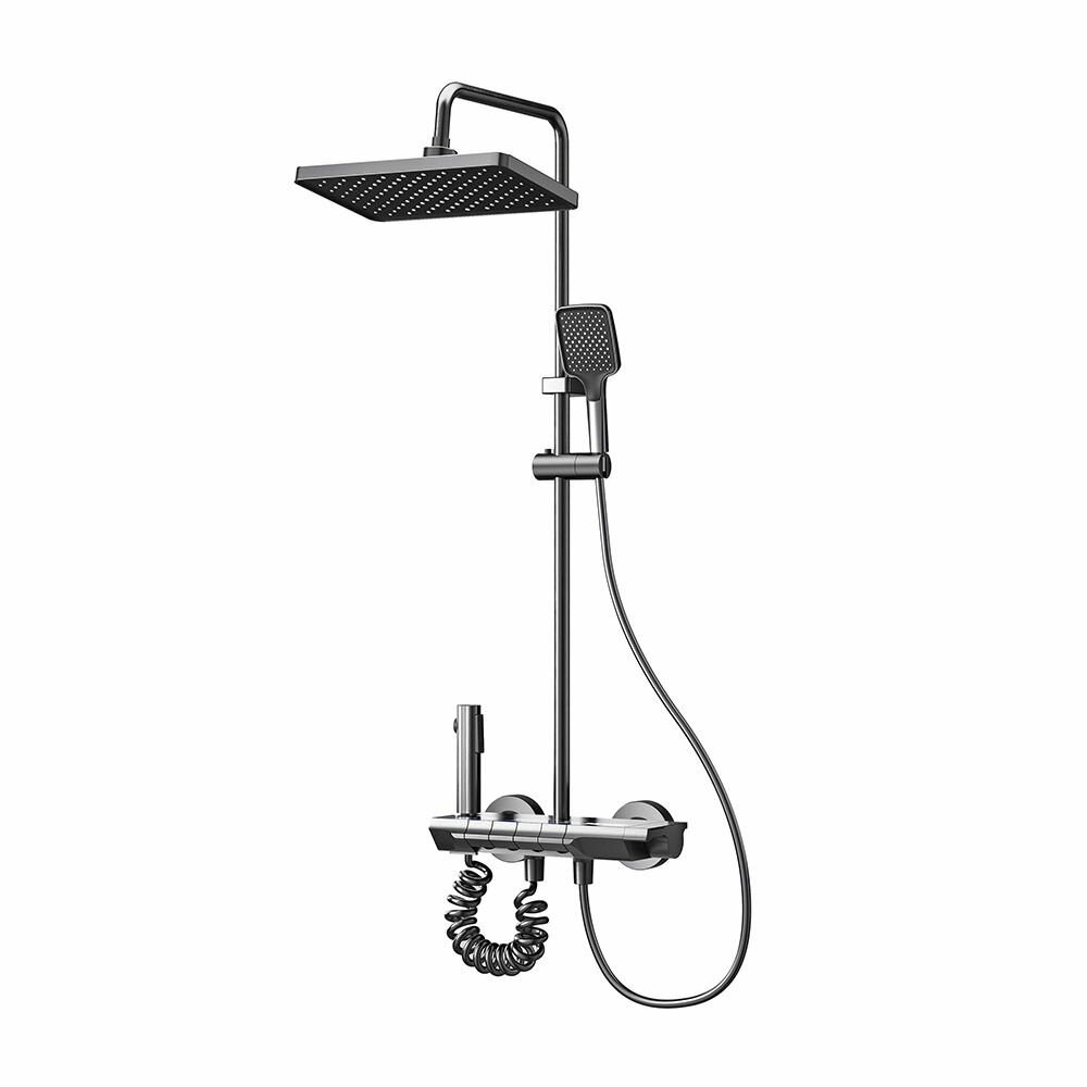 Душевая система ARGOTECH ALTRA-LED 28-05/FCG алюминий 1150 мм