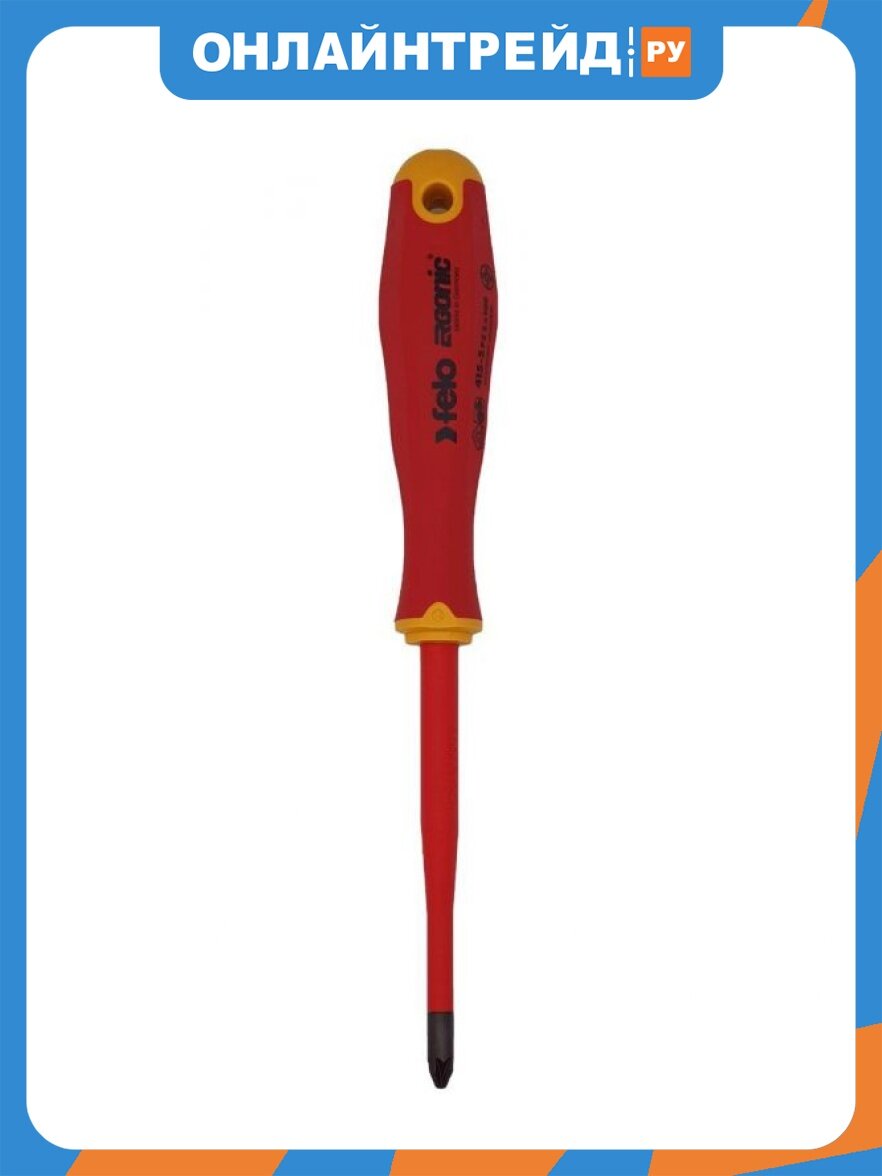 Отвертка диэлектрическая Felo 41529390, PZ 2х100 E-Slim Ergonic