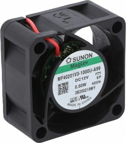 Вентилятор SUNON MF40201V3-1000U-A99 осевой 12ВDC 40x40x20мм 10,69куб. м/ч 16,5дБА Vapo 1 шт