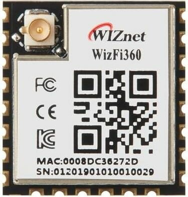 Модуль WIZNET WIZFI360-CON WiFi, UART, SMD, 17x16x3мм, 2Мбит/с, 1 шт