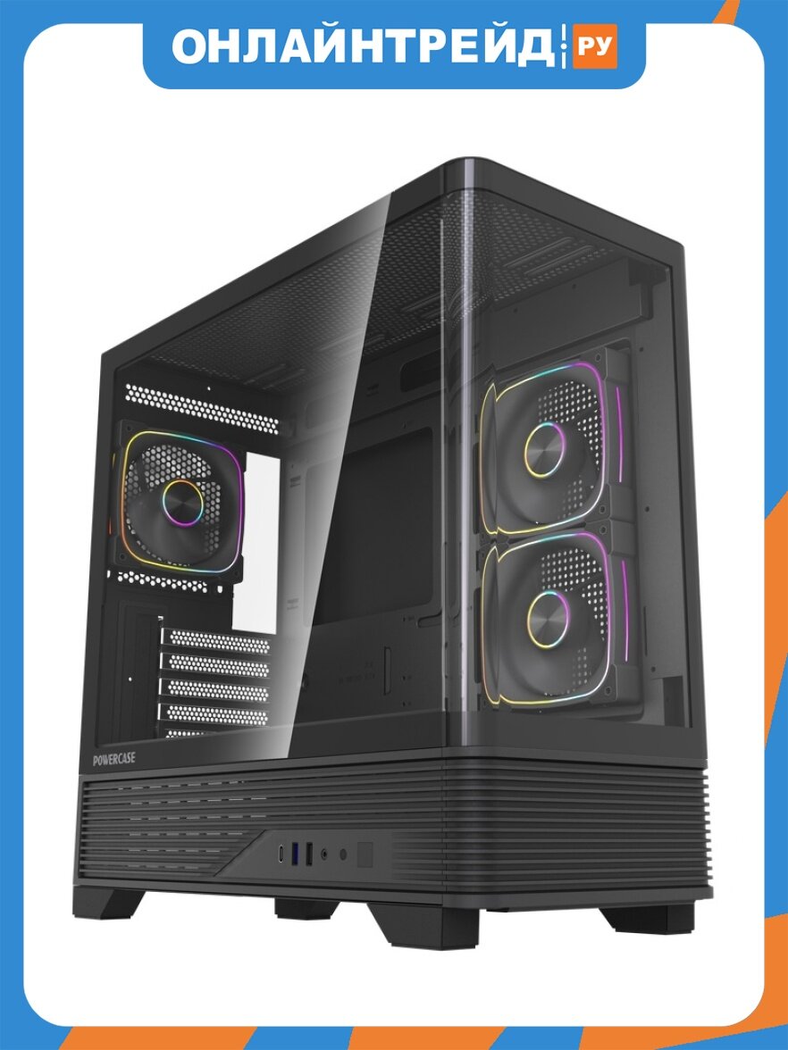 Корпус Powercase Vision Micro M6B, черный (CVMM6B-A3)