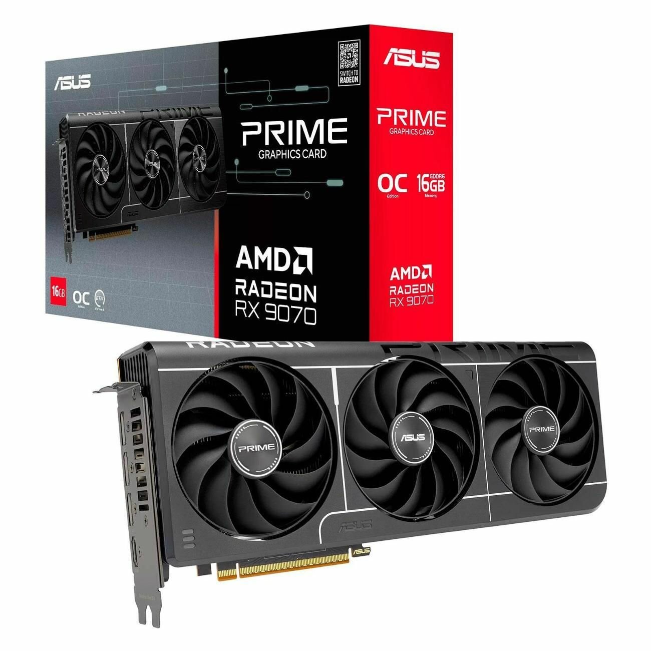 Видеокарта ASUS Radeon PRIME RX 9070 OC 16GB EVO