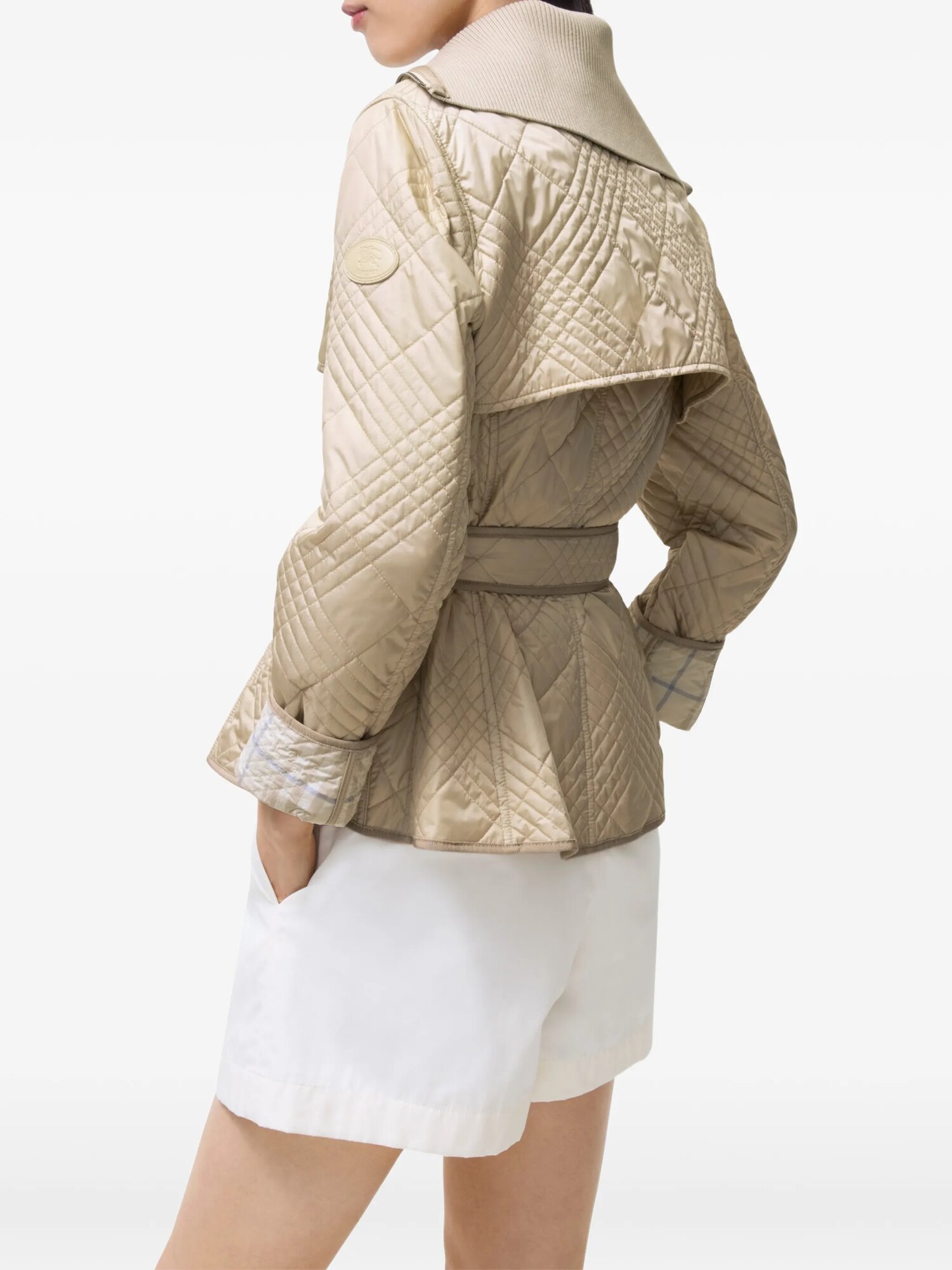 Куртка BURBERRY Micro check-stitch nylon Abbeydale jacket, размер L — фото 1
