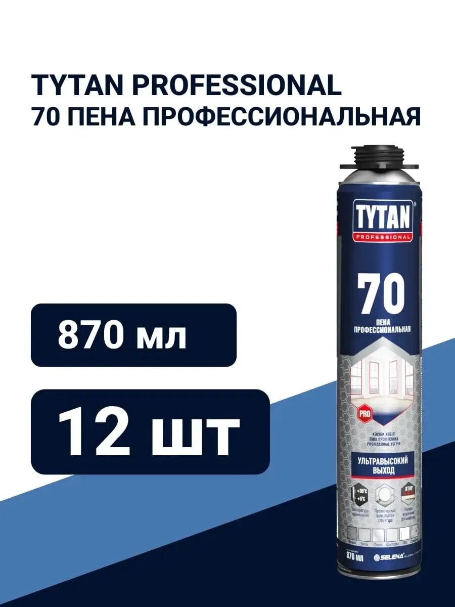 Пена монтажная TYTAN PROFESSIONAL 70 870 мл 12 шт