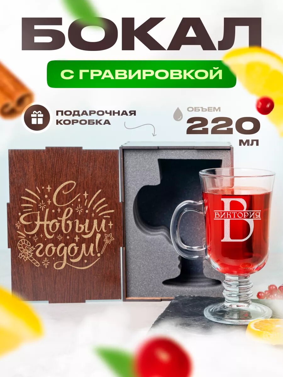 Именная кружка для чая в подарок на Новый год