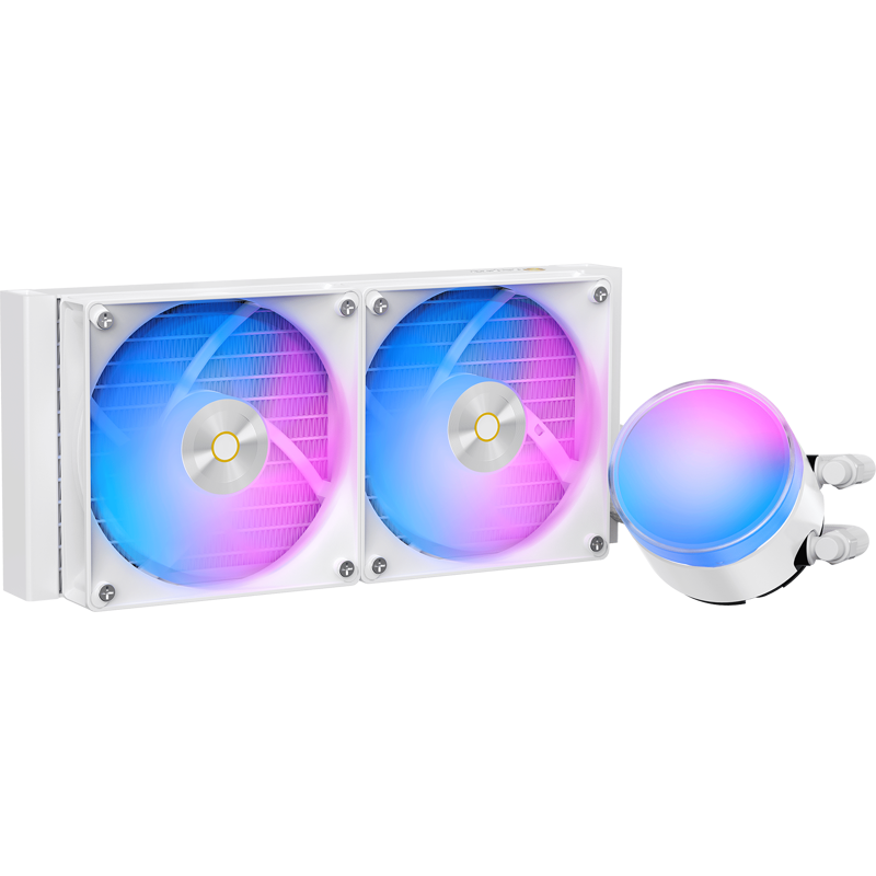 Система жидкостного охлаждения/ Water Cooling System Ocypus Delta L24 WH ARGB V2 (280W, 240mm, White, ARGB, Fans: 2x120mm, 73CFM, 2000RPM/ Pump height 60mm, 27dBA, 2650RPM, Rad thickness 27mm/ S: 1851, 1700, 1200, 115X, AM5, AM4) Delta-L24-WH2AAWNN02X-GL