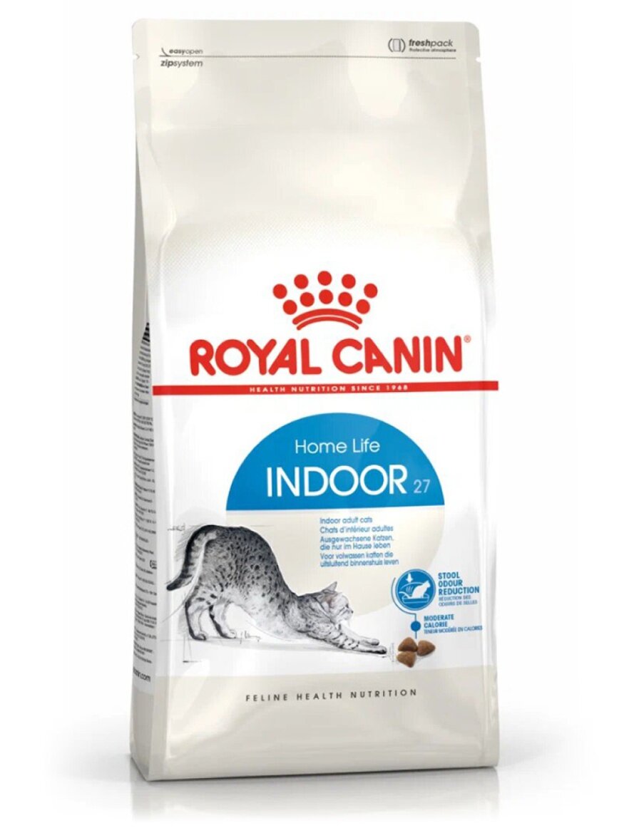 Корм сухой Royal Canin Indoor 27 для кошек, живущих в помещении, в возрасте от 1-го года до 7-ми лет, 400 г