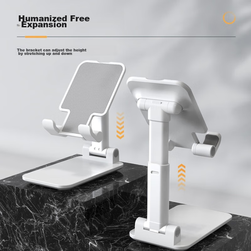 Maikuqi Phone Stand, Desktop Foldable Extendable Adjustable Support Stand, IPad Tablet Lazy Stand, Mini Multifunctional Universal Phone Holder, Pearl White