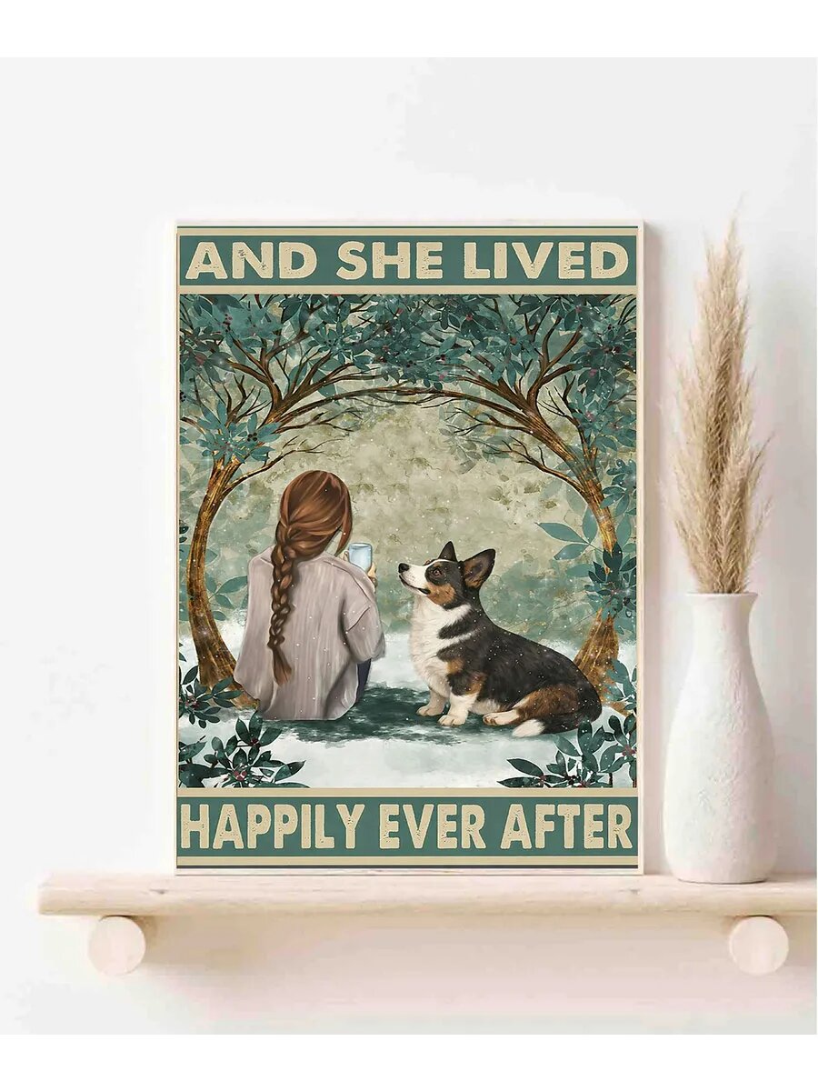 Вельш Корги Кардиган, Happily Ever After, Плакат 30x42см