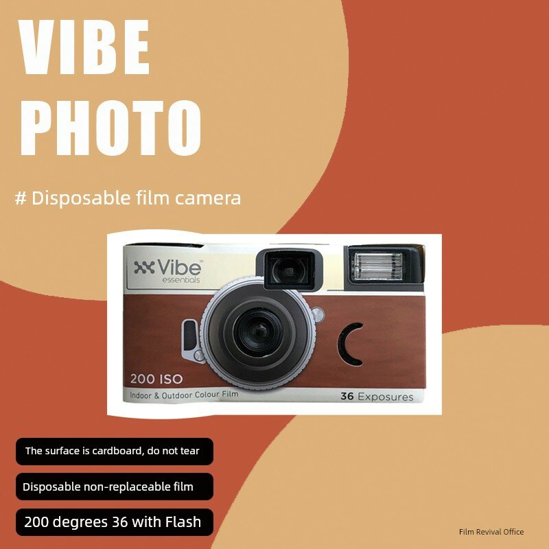 VIBE Винтажный красный 200 ИСО пленочный рулон, 36 снимков с вспышкой