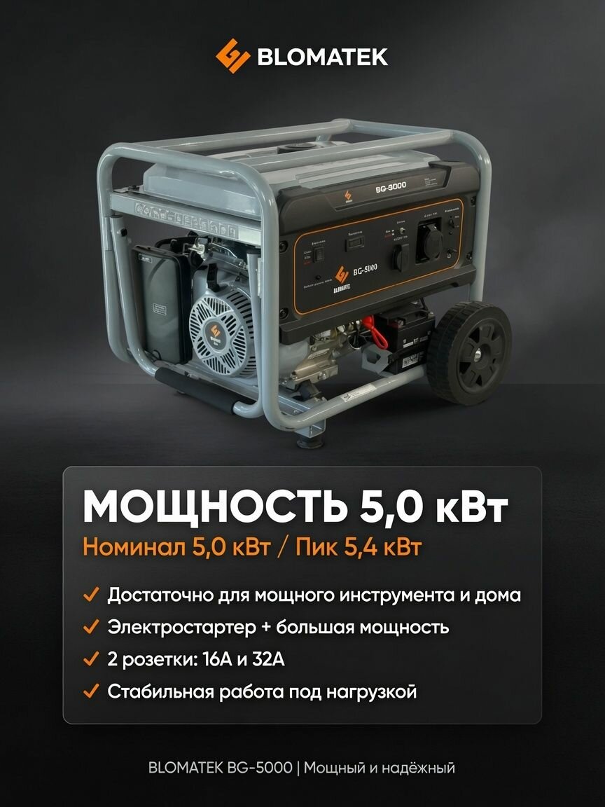Бензиновый генератор BLOMATEK BG-5000