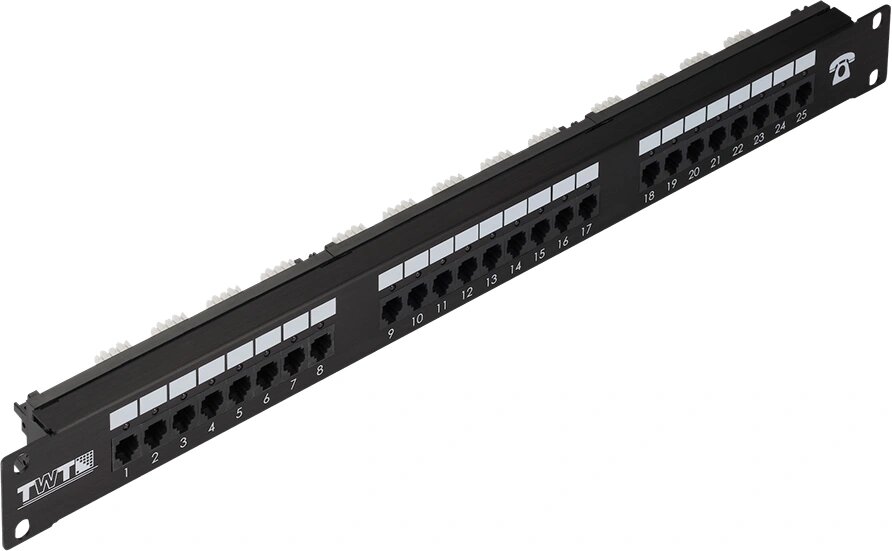 Патч-панель Lanmaster TWT-PPI25TEL11 19 1U RJ-11 кат.3