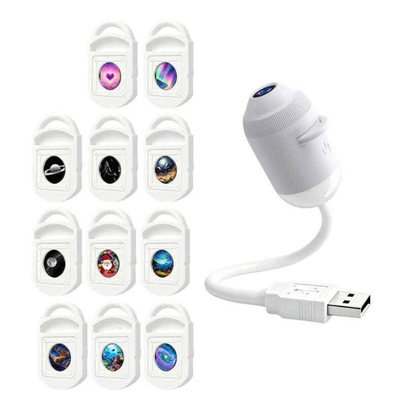 Ручной вращающийся проектор звездного неба USB, 12 in 1
