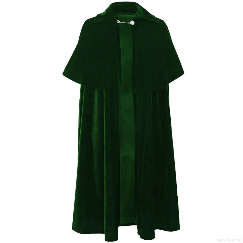 Макси плащ SJBM готический Зеленый, XXL, Green