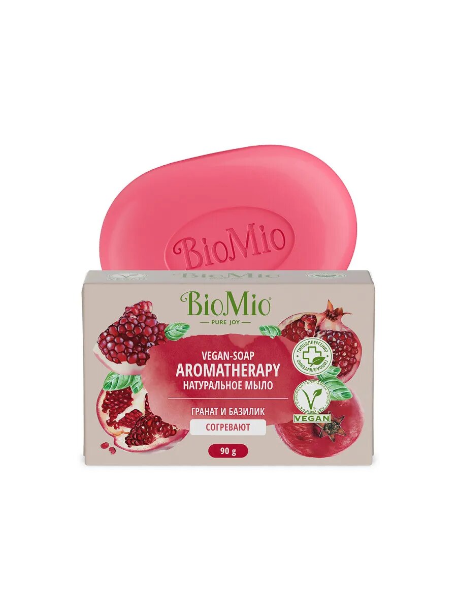 БиоМио (BioMio) Bio-Soap Натуральное мыло Гранат и Базилик 9