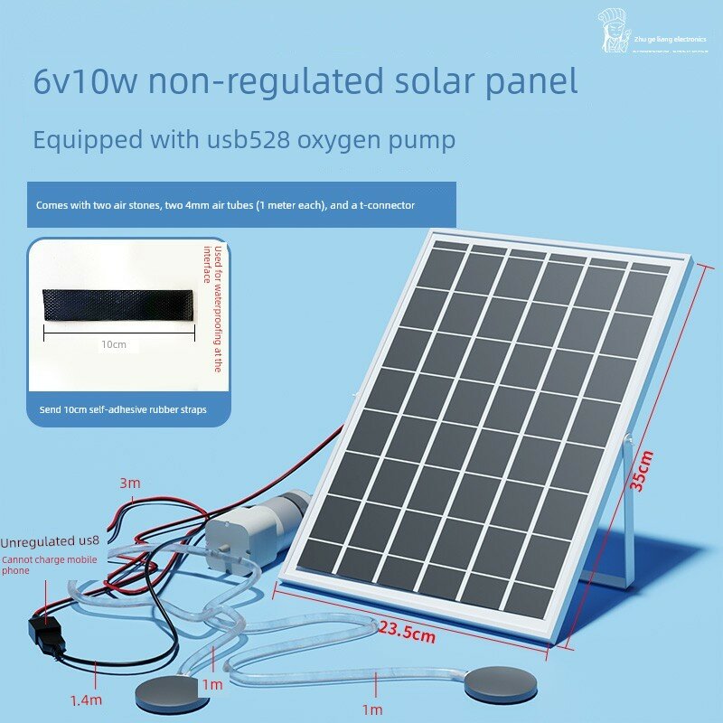 6V10W USB-насос для аквариумов без регулятора напряжения, модель 528 с Т-образным соединителем и двойными воздушными