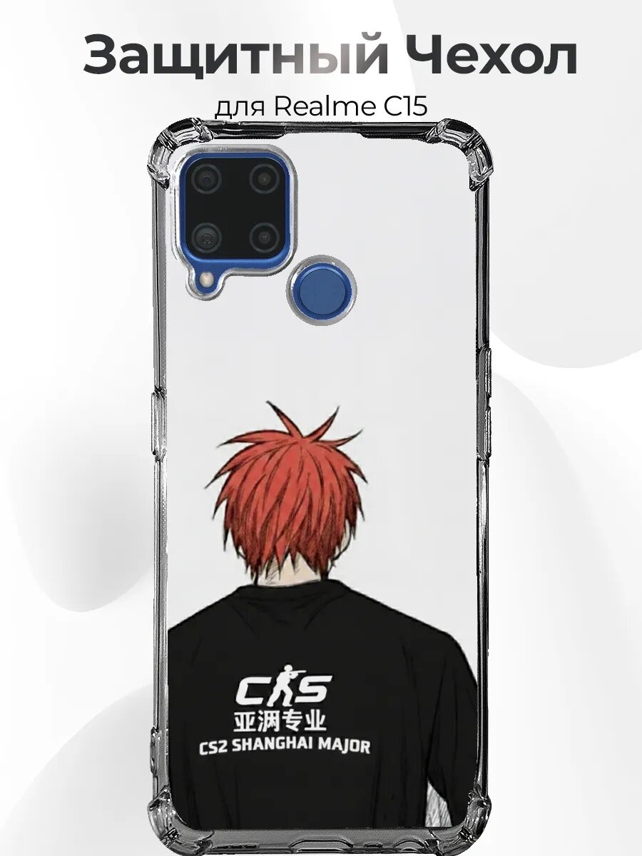 Чехол Realme C15 cs2 major шанхай аниме