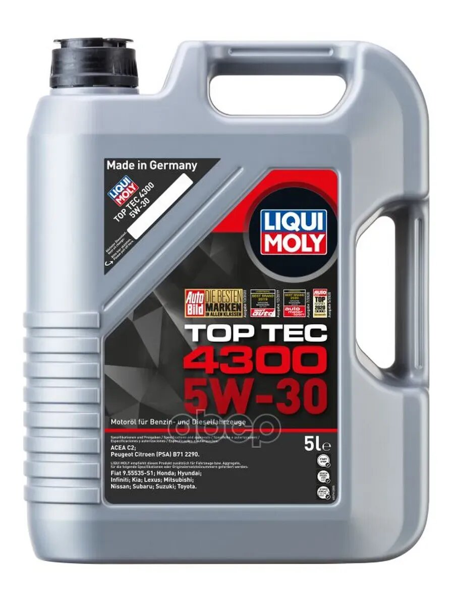 LIQUI MOLY Lm Top Tec 4300 5W-30 C2, Sn, Gf-3 Синт. 5L