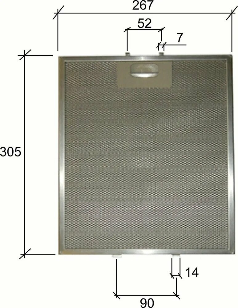 2 шт. 480122102168 Масляный фильтр вытяжки 305 x 267 мм Elica, AEG, Whirlpool, KIT0010805, Electrolux, Bauknecht