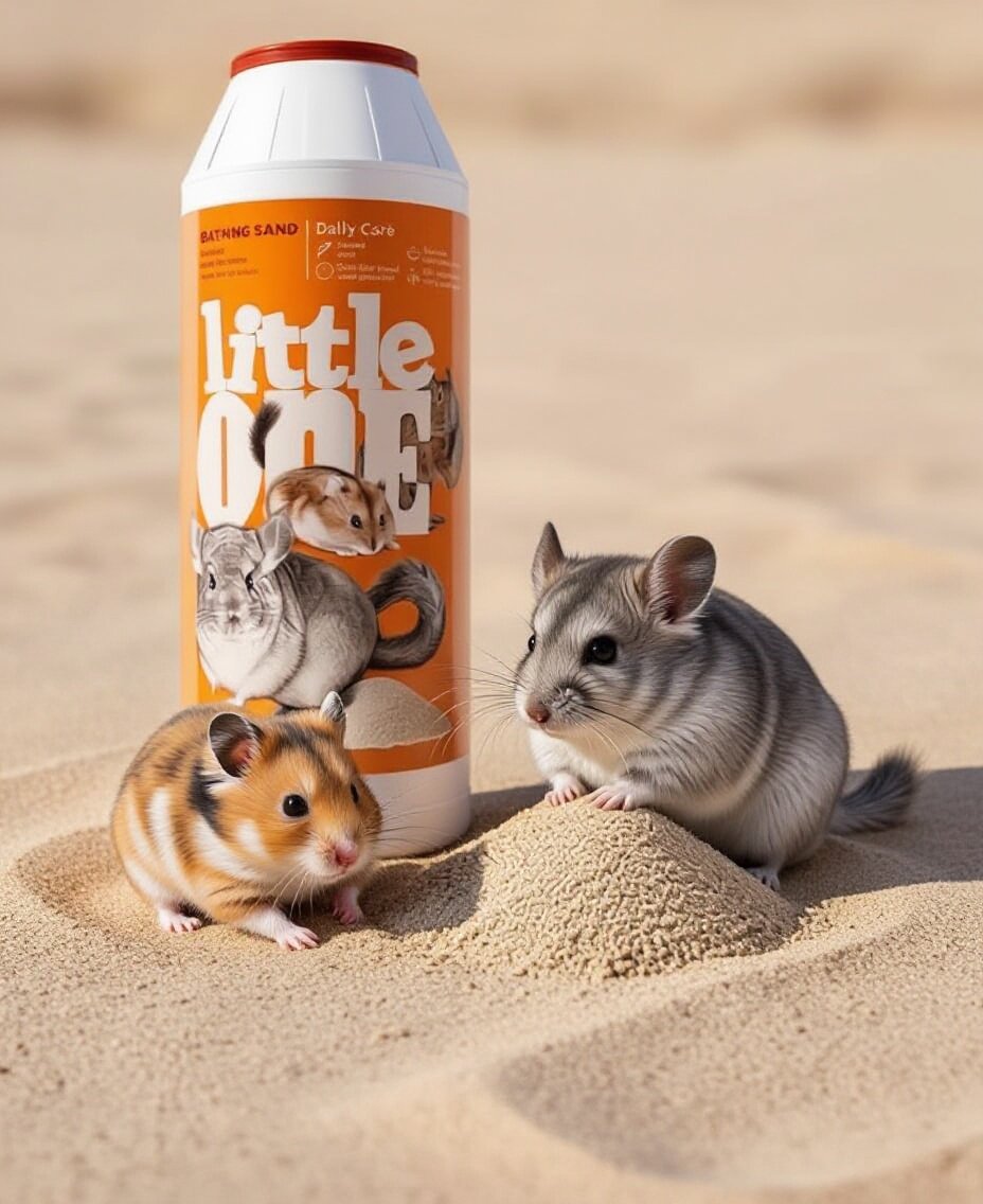 Песок LITTLE ONE для купания шиншилл, хомячков, дегу и песчанок, 1 кг