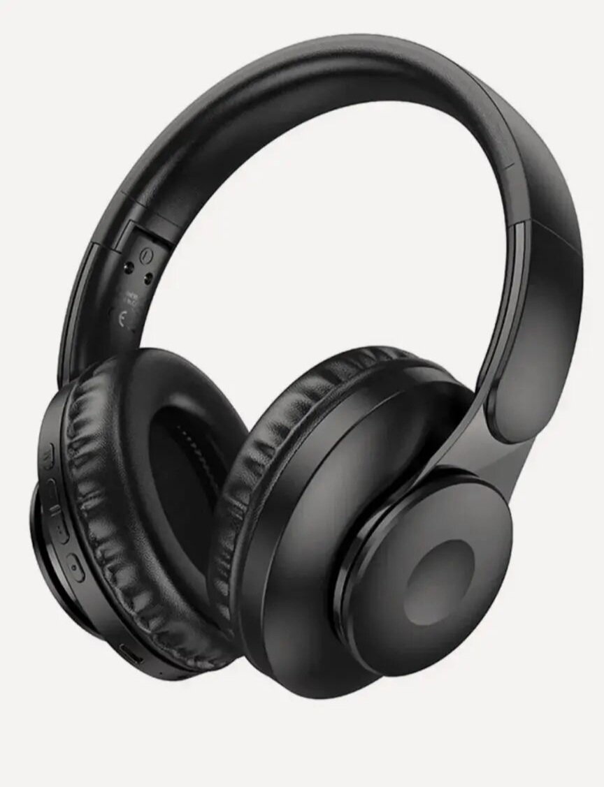 Наушники Hoco W45, беспроводные, накладные, с микрофоном, чёрные