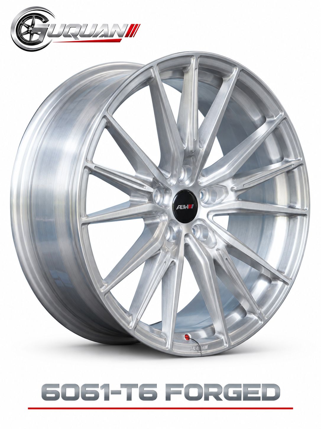Кованый колесный диск ABW 3213E2190-3 R21 9J ET35 5x112, серебристая брашированная отделка