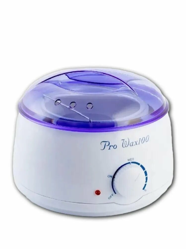Воскоплав баночный для депиляции Pro Wax 100, восковое удаления волос на лице и теле, с терморегулятором, чаша 400 мл