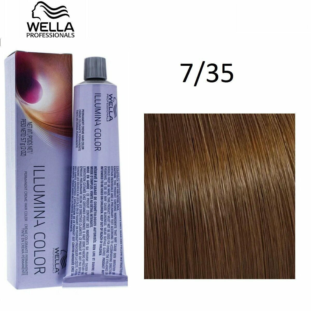 Wella Professionals Крем-краска для волос 7/35 ILLUMINA COLOR Блонд золотисто-махагоновый 60мл