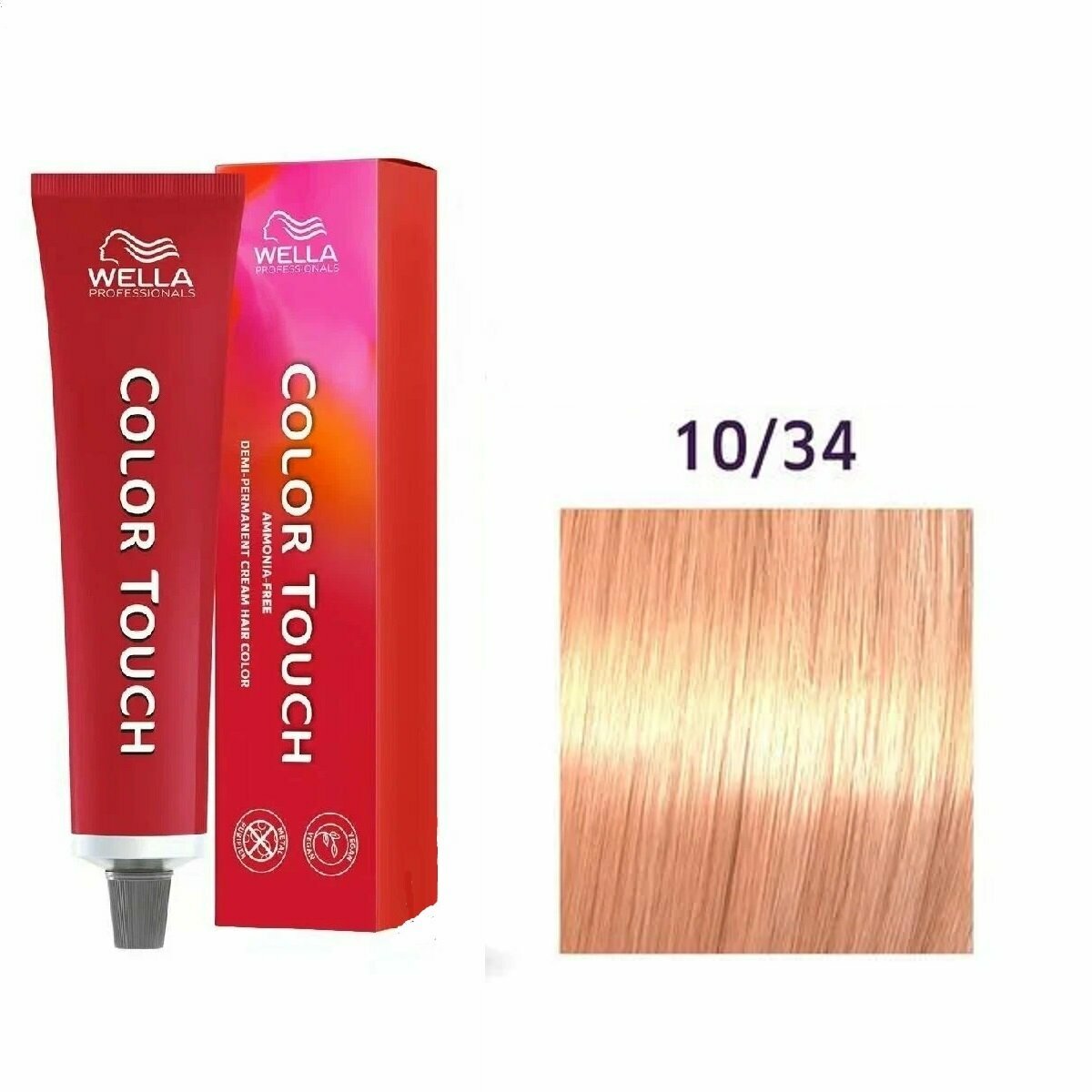 Wella Professionals 10/34 краска для волос Color Touch блонд золотисто-красный 60 мл
