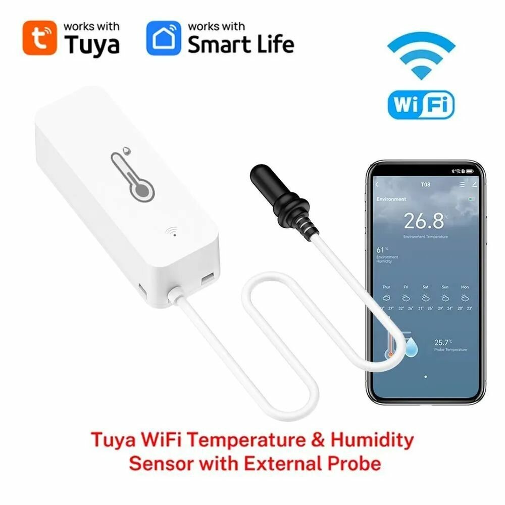 Умный Wi-Fi датчик температуры и влажности c Алисой