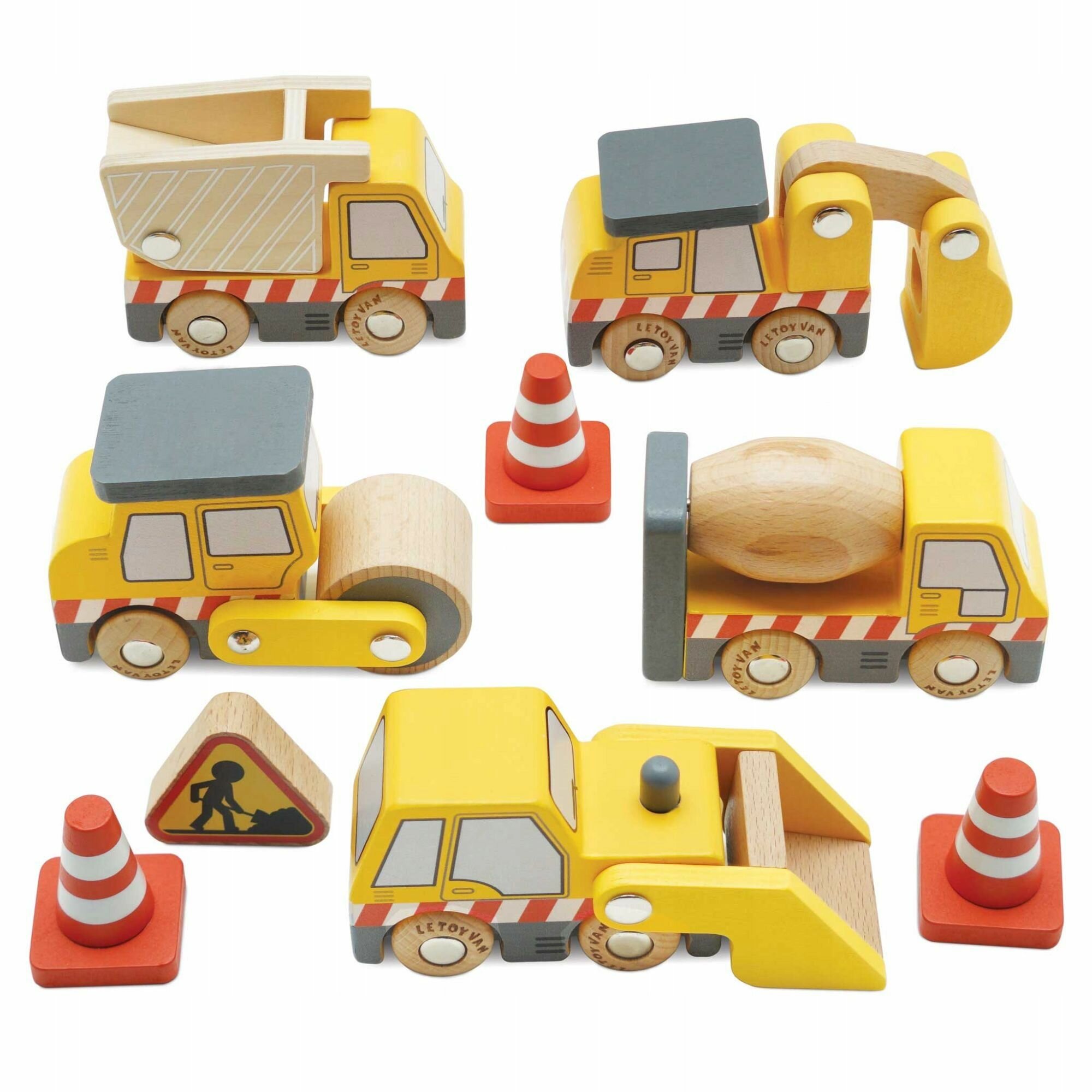 Детская игрушка Le Toy Van-Деревянный набор строительных машинок 5060023414425