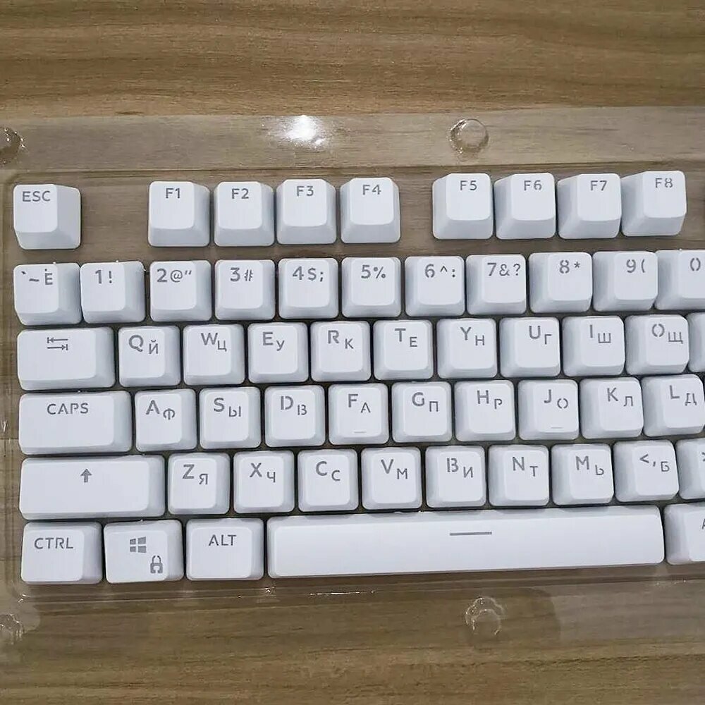 Прозрачные русские клавиши Cherry MX, Белый